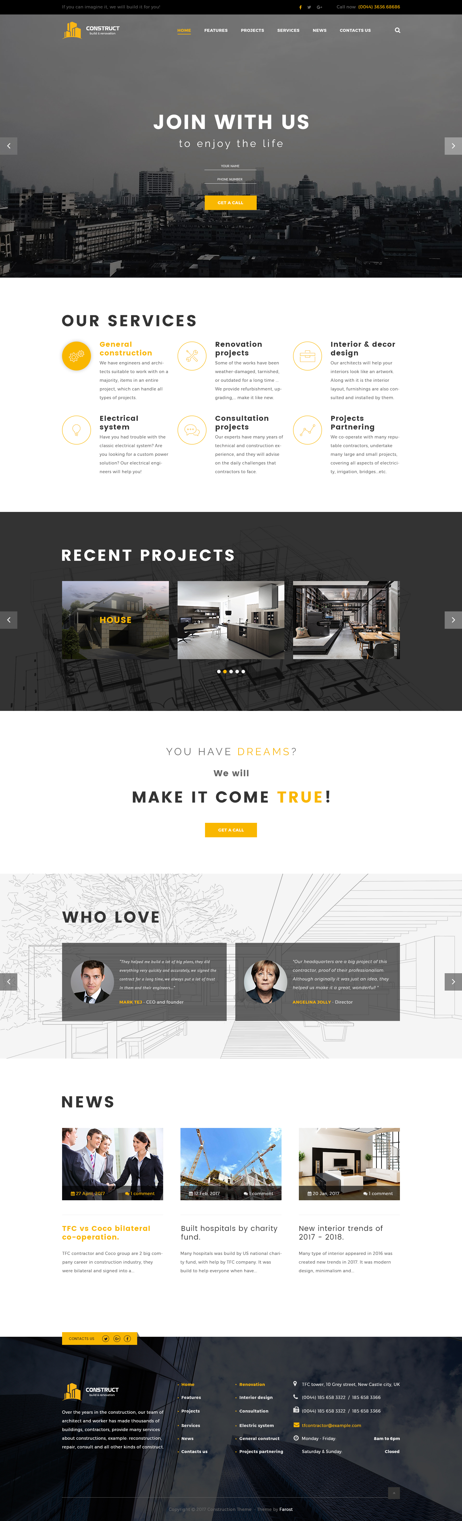 Construct - Construction PSD Template by Farost | ThemeForest